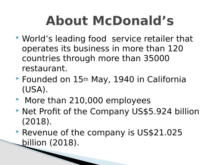 McDonald's: Service Concept, HRM, and Recommendations