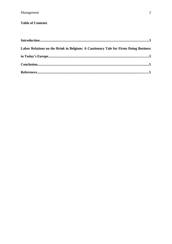 Analyzing Brink's Belgium Labor Relations Case Study