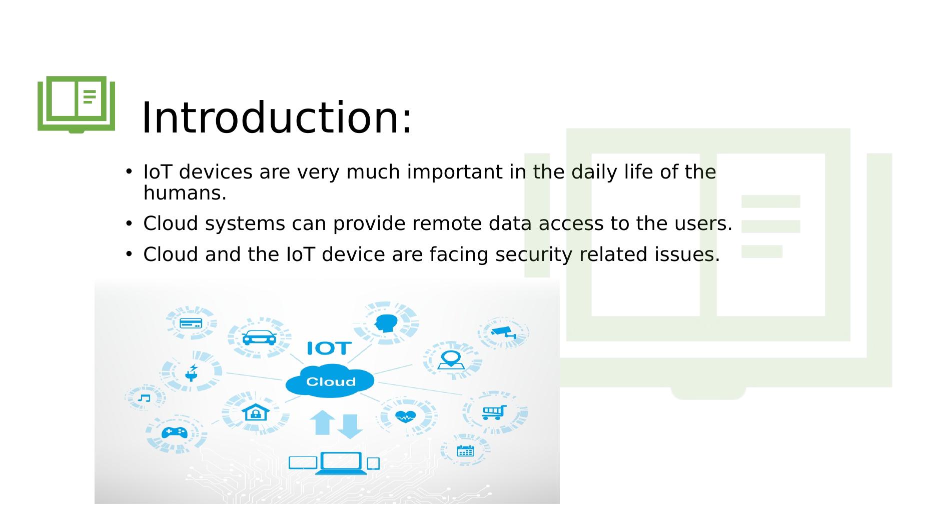 MITS5004: Review of Cloud IoT Security Techniques and Issues