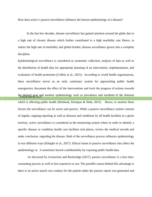 Epidemiological Surveillance Report 2022