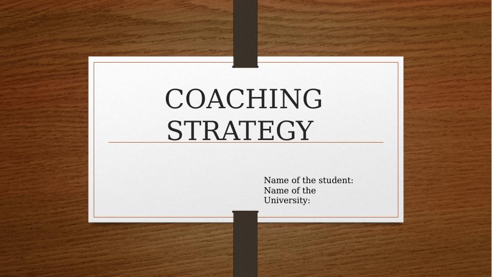 Coaching Strategy for Improving Employee Performance | Desklib