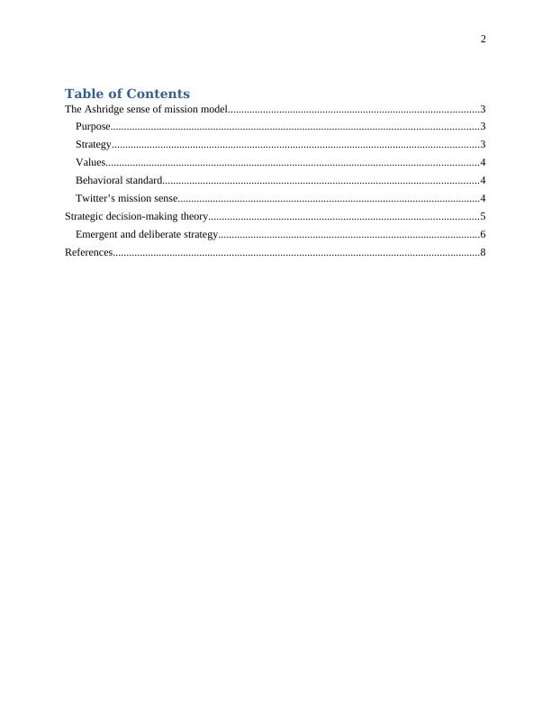 The Ashridge Mission Model