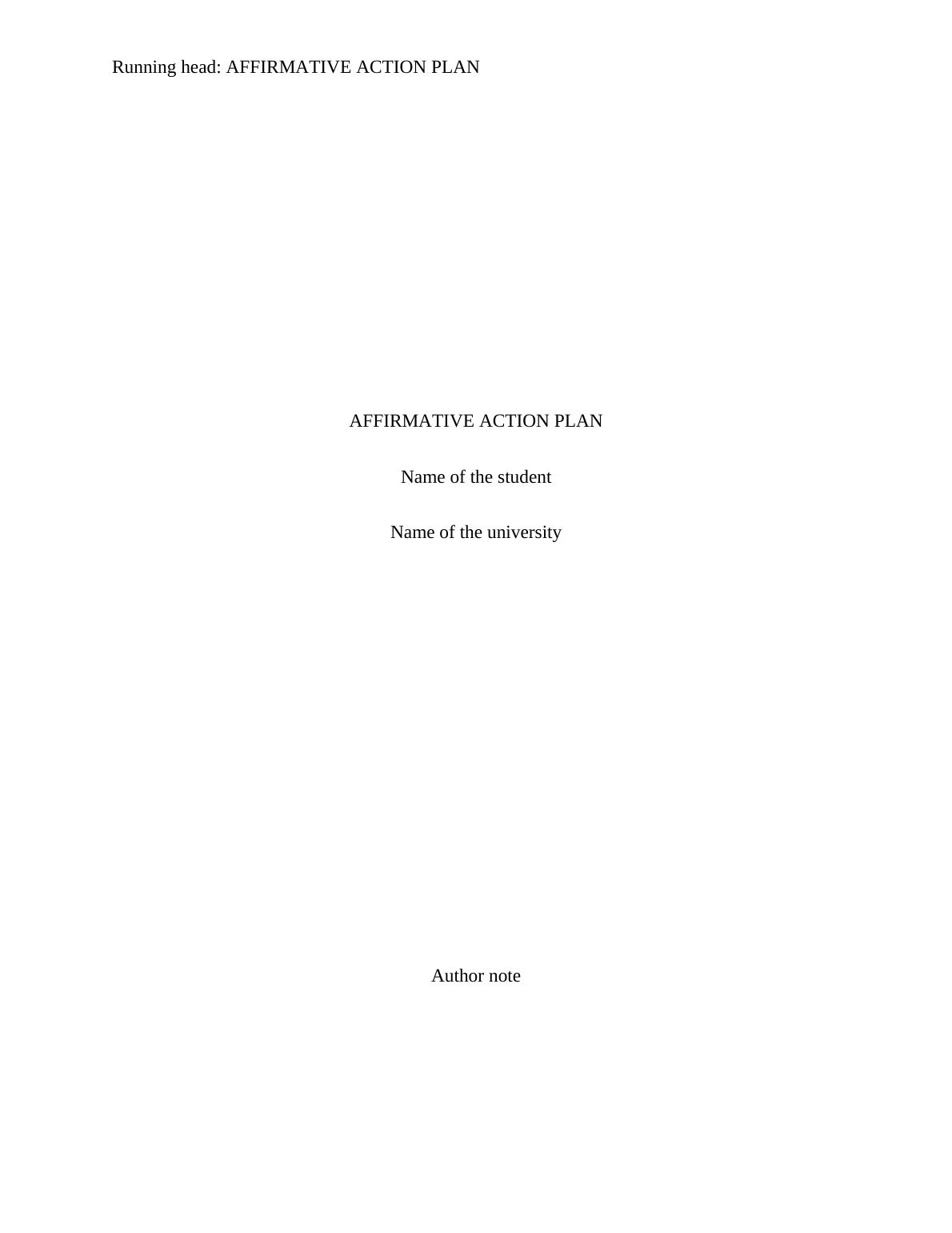 What is Affirmative Action Plan (AAP)?