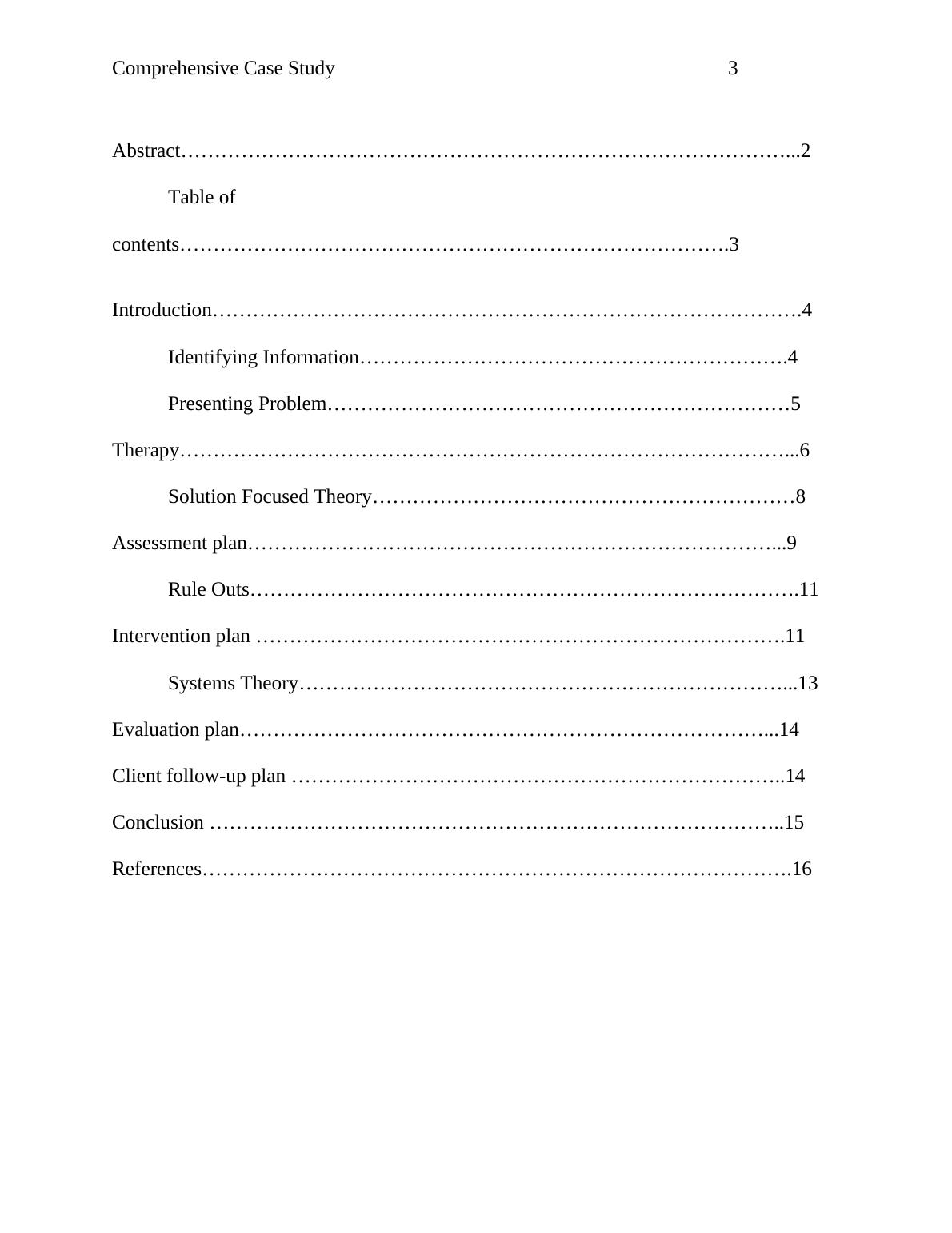 Comprehensive Case Study | Olivia