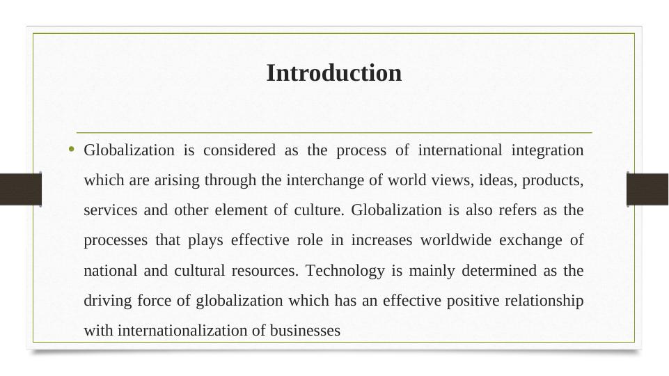 GLOBALISATION AND THE IMPLICATIONS OF DIGITAL TECHNOLOGY