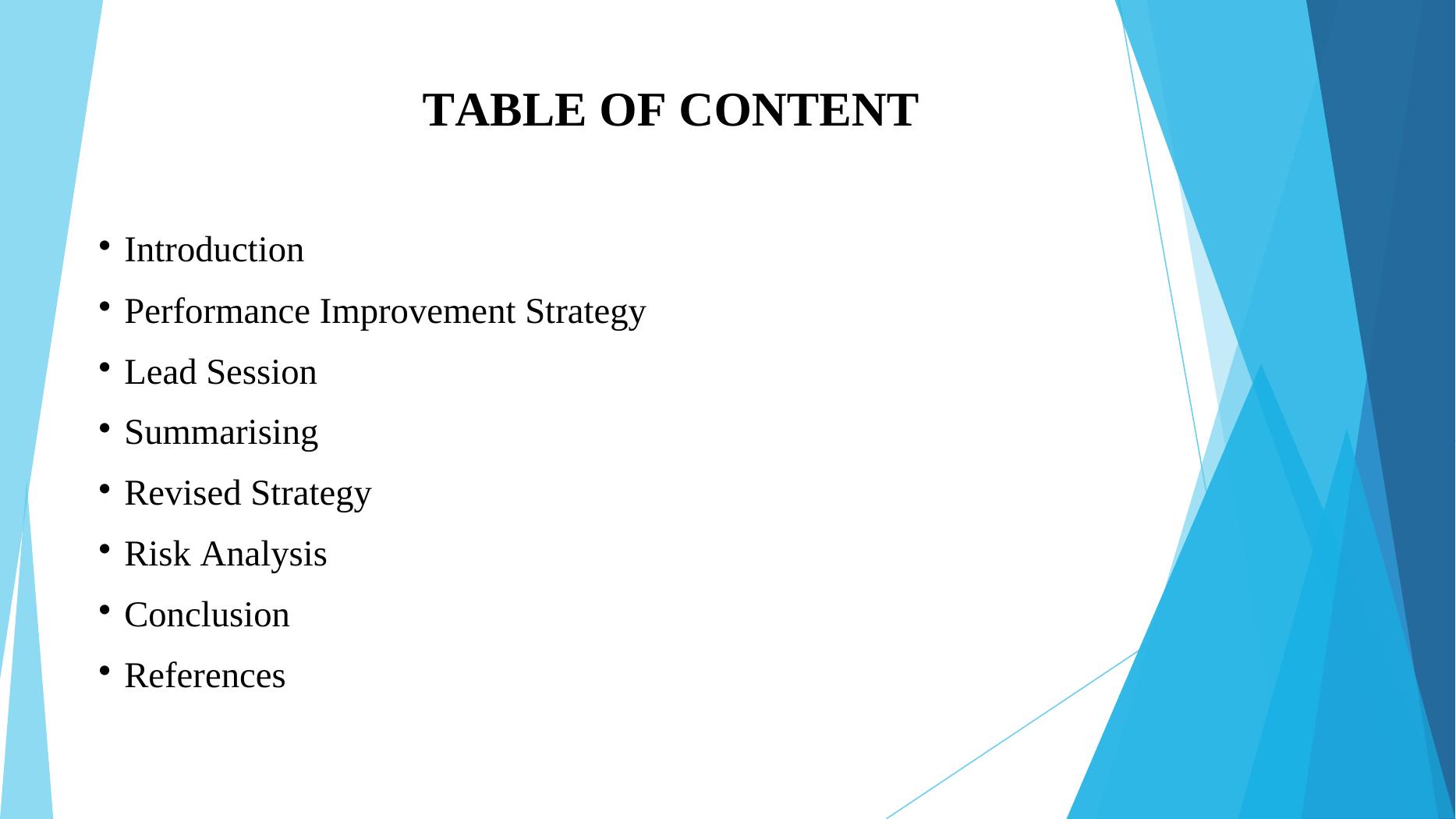 Implementing Performance Improvement Strategy Report