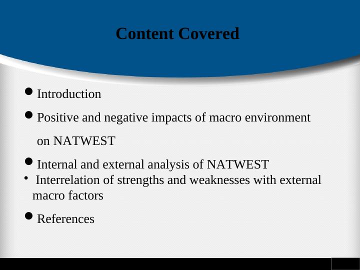 NATWEST Analysis: SWOT & PESTLE for Business Environment