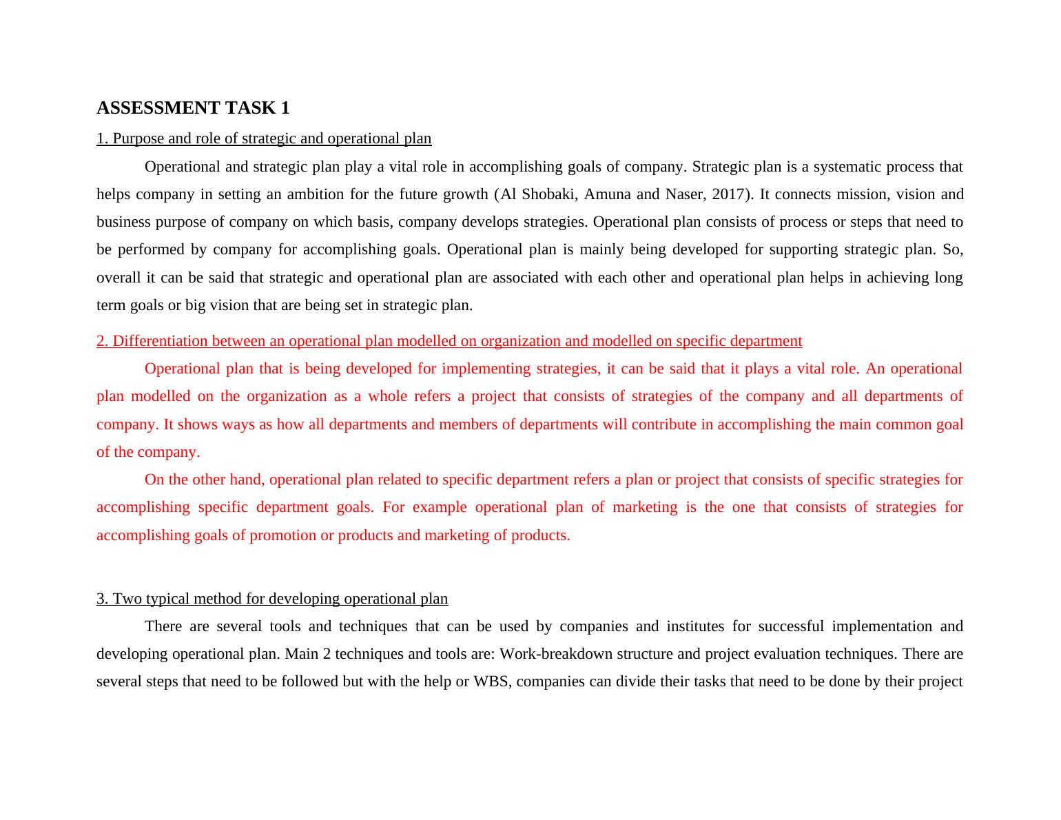 Operational Plan: Purpose, Role, and Strategies