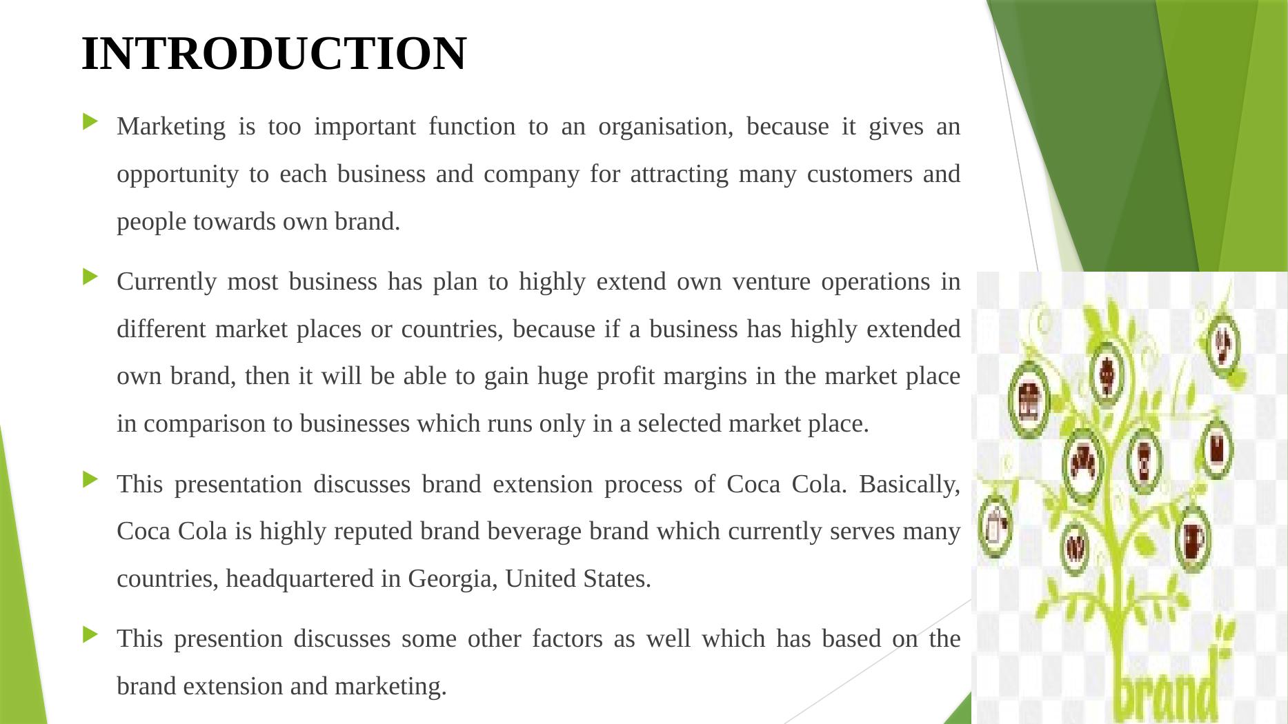 Coca-Cola Brand Extension - Marketing Strategies and Analysis