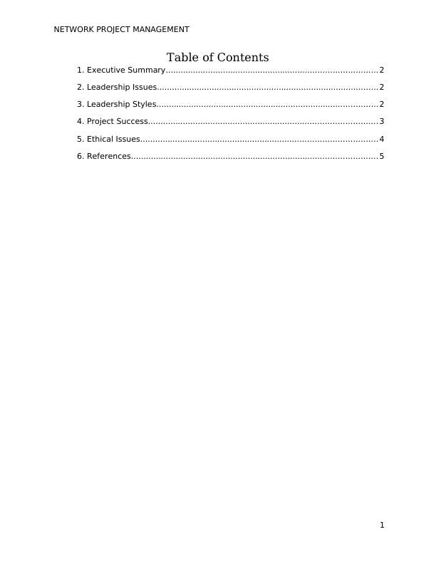 Network Project Management | Desklib