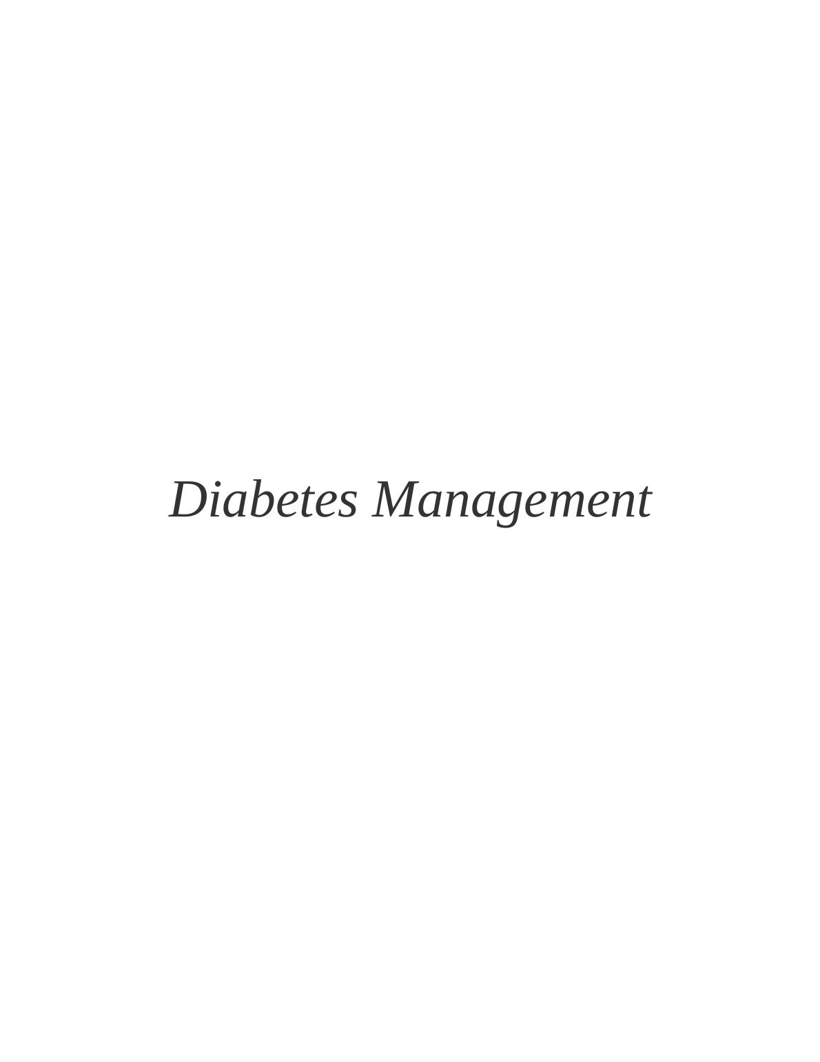 Registered Nurse: Diabetes Management, Scope, and Boundaries