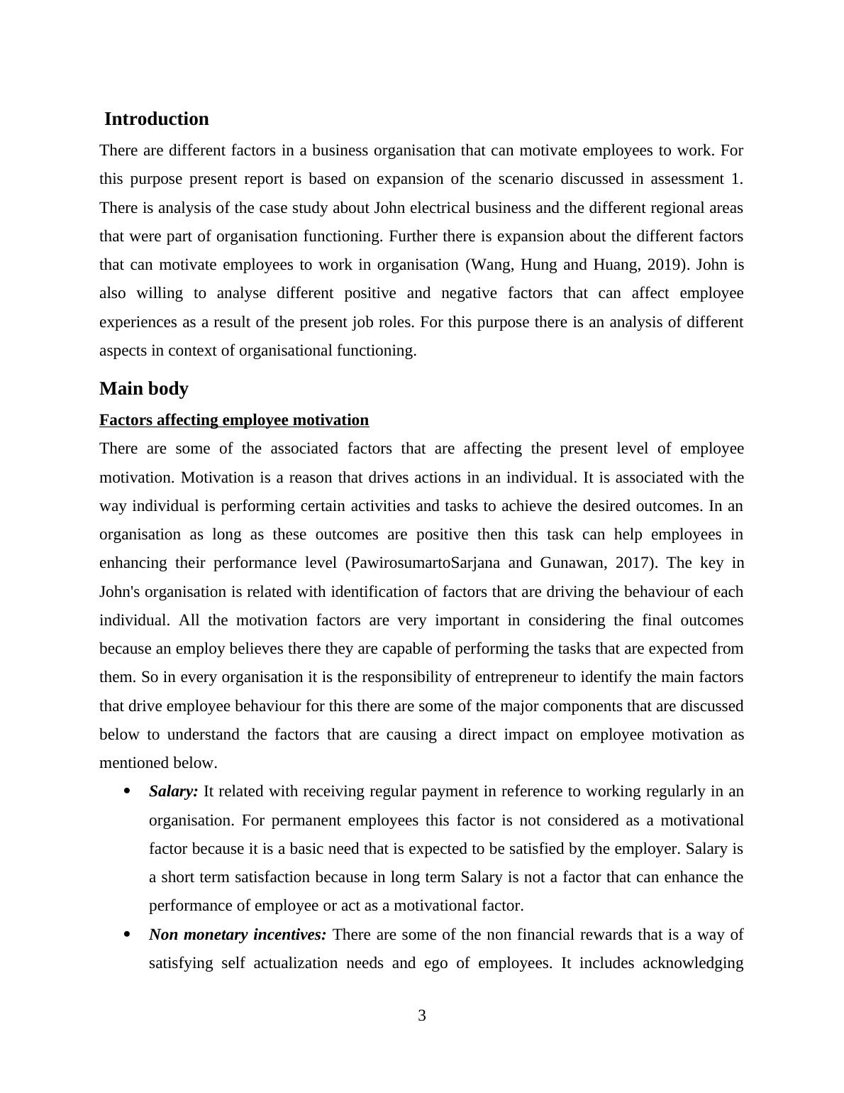 Factors Affecting Employee Motivation and Job Performance