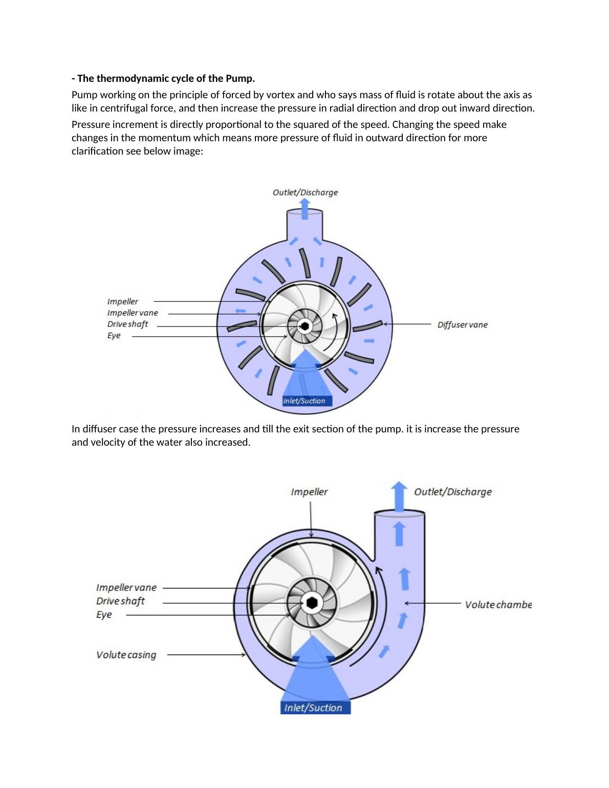 Thermodynamic Analysis of Pumps: Report & Performance