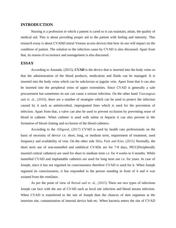 Impact of CVAD on Patient Condition: Infection, Management, and Prevention