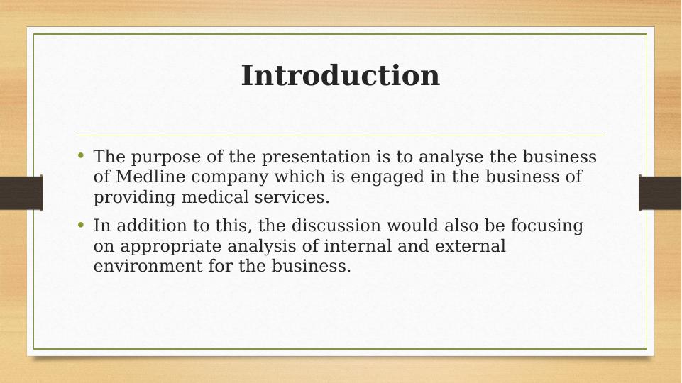 Business Analysis: Medline Company Environment Report