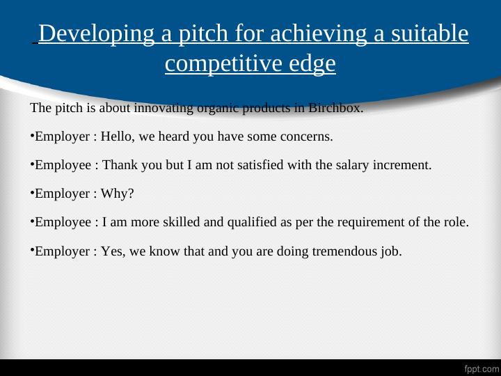 Pitching and Negotiation Skills: Business Development