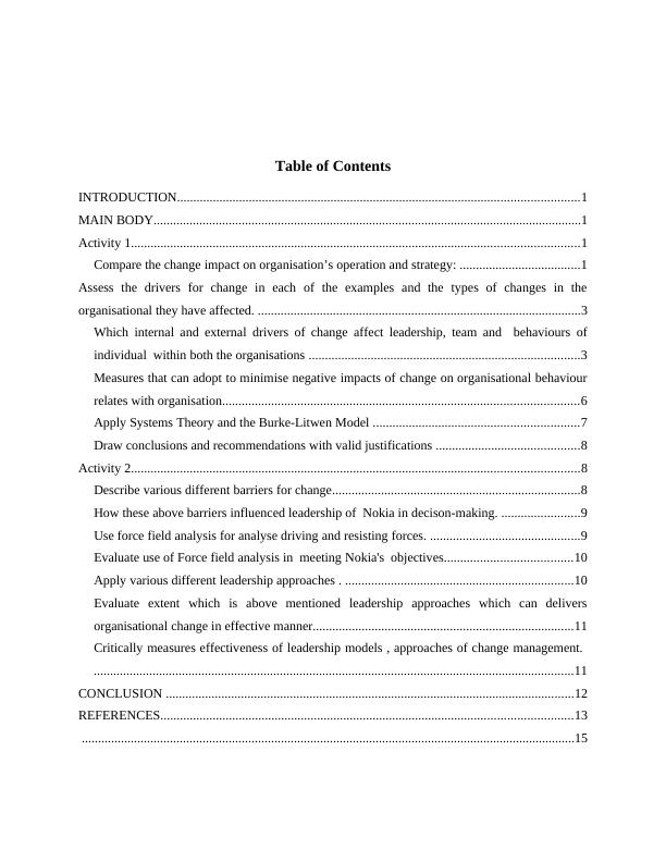 Understanding and Leading Change