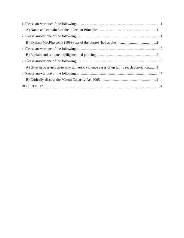 Introduction to Policing: Key Concepts and Legal Framework