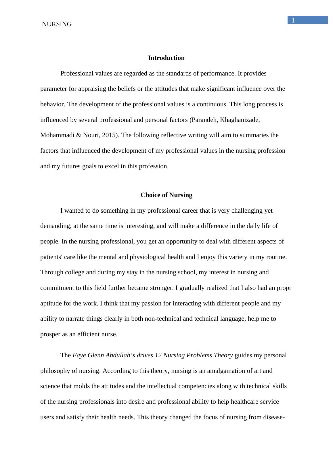 N3345 Nursing Essay: Personal Philosophy of Nursing