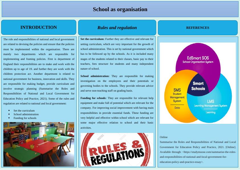 Assignment 205: Schools as Organisations - Analysis of Roles