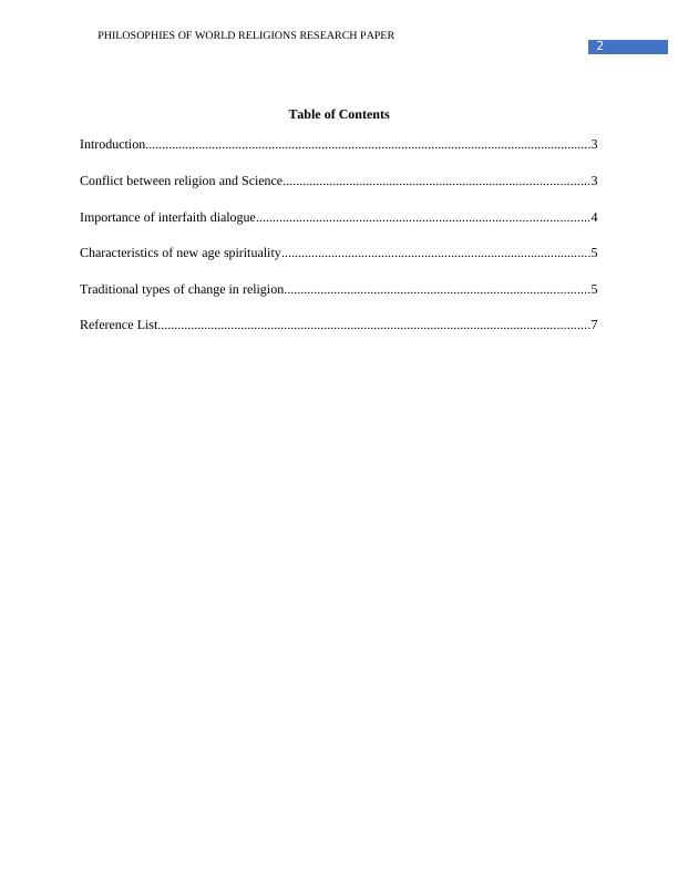 PHILOSOPHIES OF WORLD RELIGIONS RESEARCH PAPER 2022