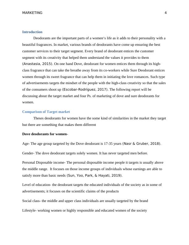 Marketing Report | 4Ps of Marketing - Dove and Sure