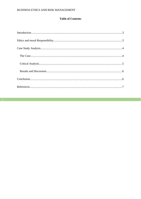 University Business Ethics Case Study and Analysis