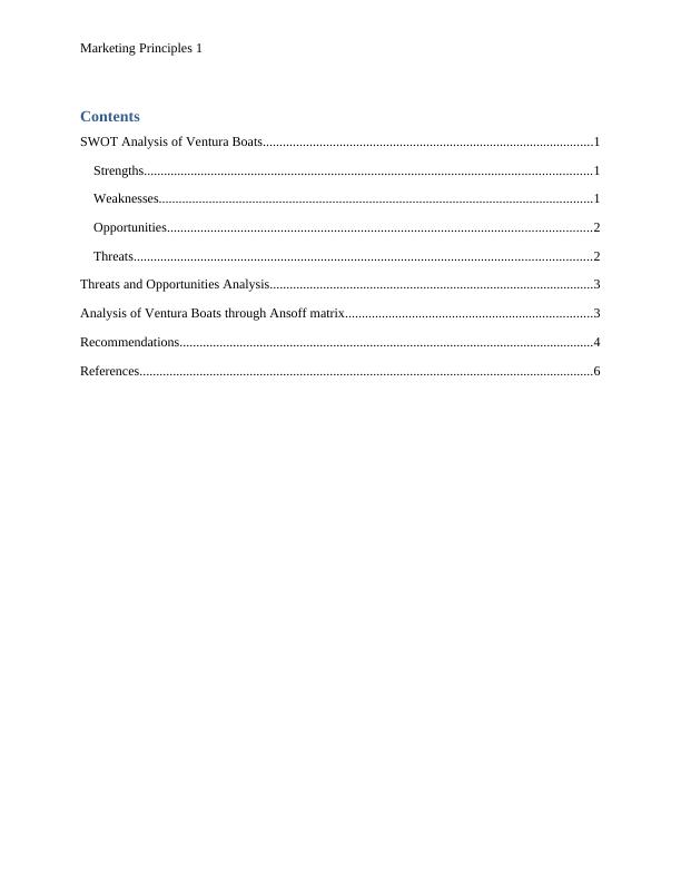 SWOT Analysis of Ventura Boats