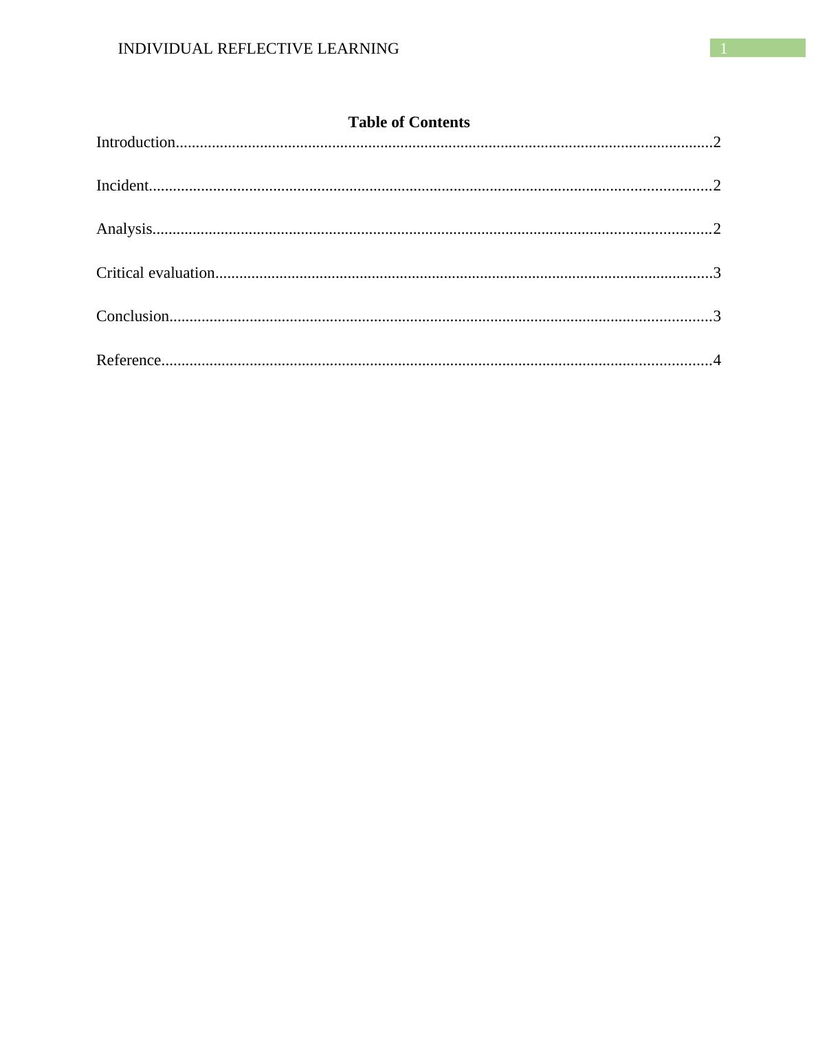 Individual Reflective Learning Report: Leadership Skills