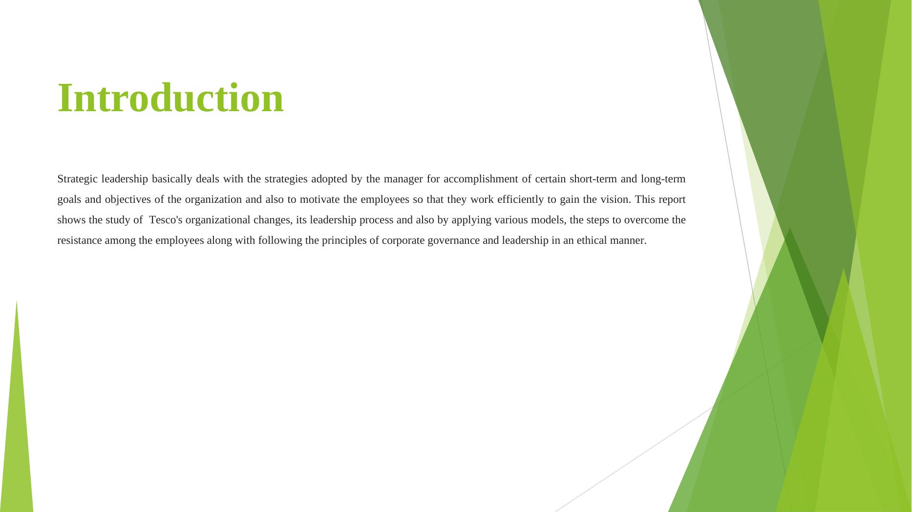 Strategic Leadership and Organizational Change at Tesco