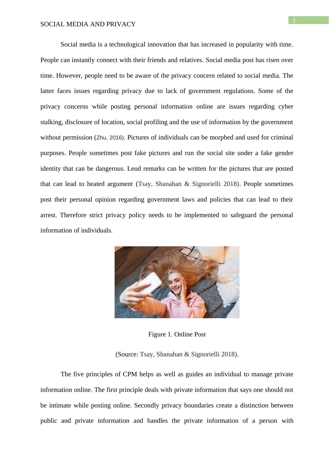 Social Media Privacy: Risks, Principles, and Management