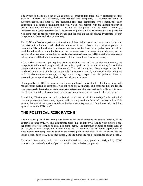 Analyzing the International Country Risk Guide (ICRG) System