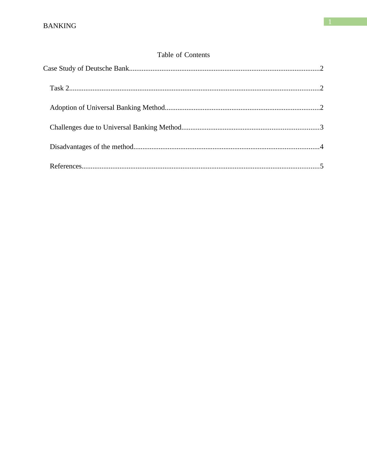 Deutsche Bank Case Study: Universal Banking Challenges