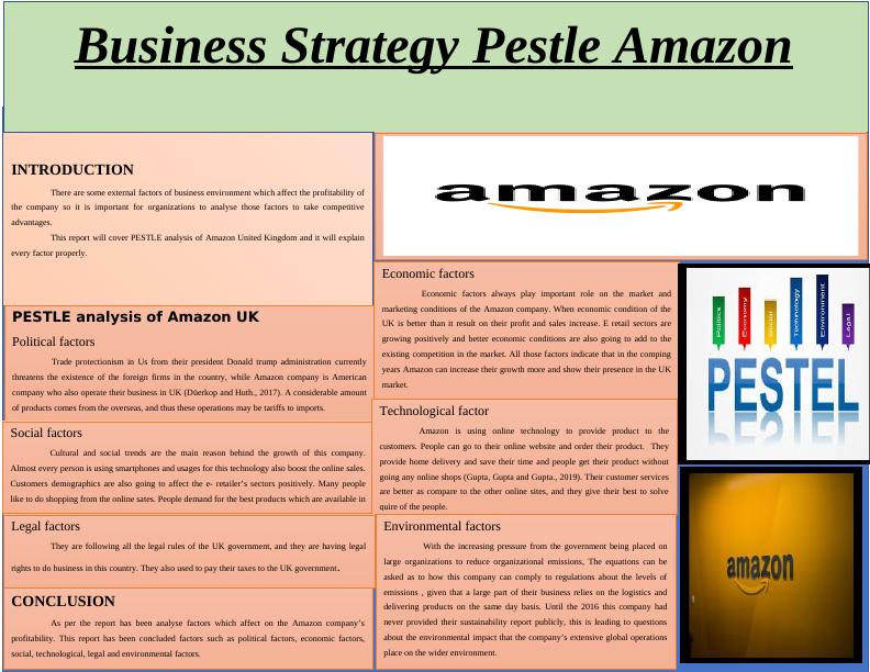 Detailed PESTLE Analysis Report: Amazon UK Business