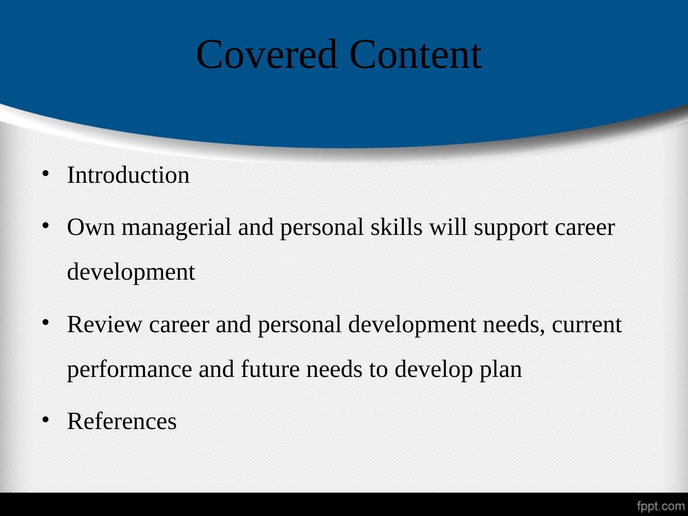 Career Development: Managerial Skills and Report Analysis