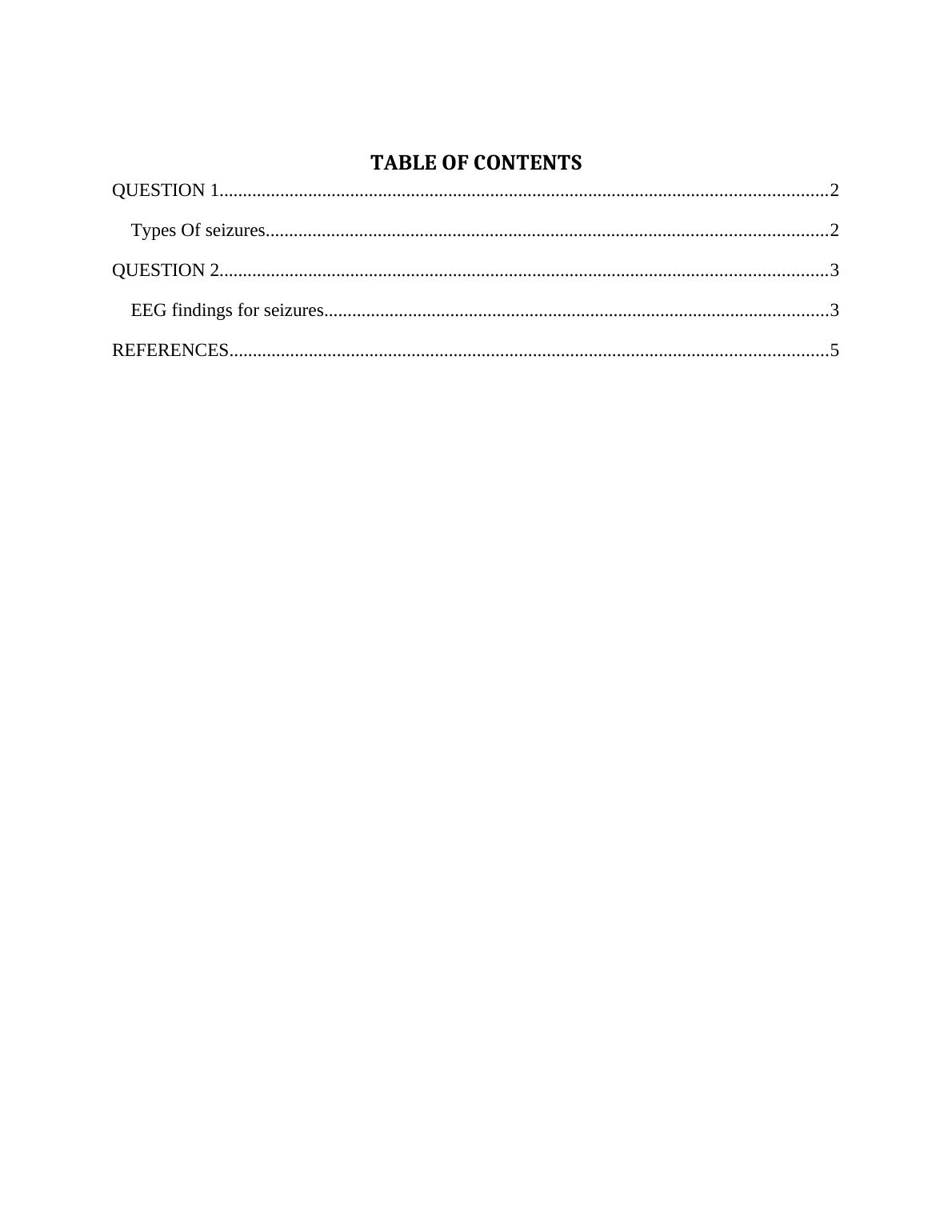Neurophysiology: EEG Findings for Different Seizure Types