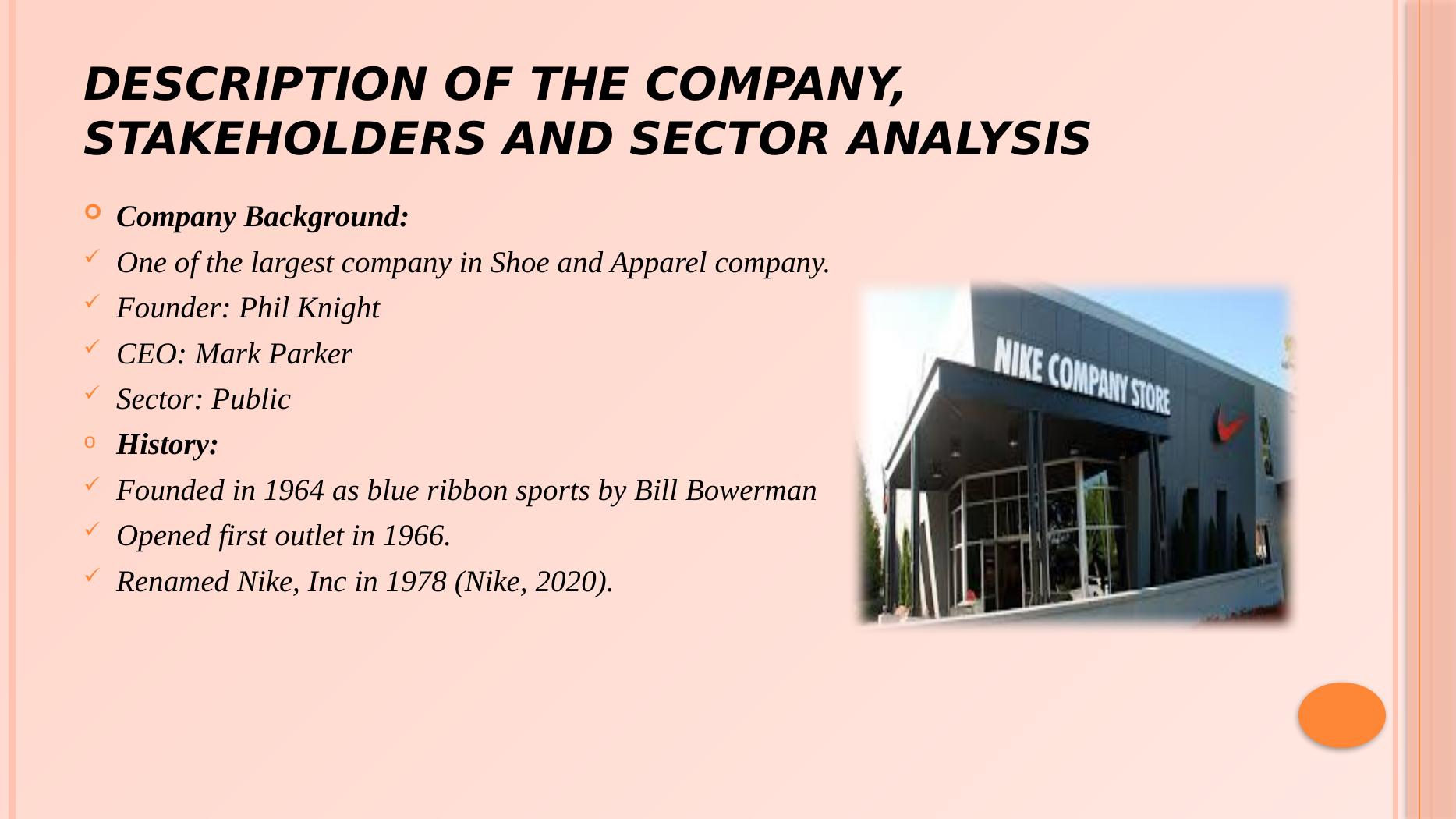 Nike Company Report: Stakeholders and Sector Analysis