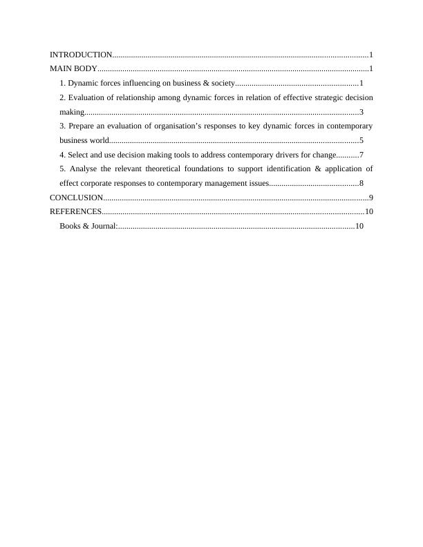 Contemporary Management Issues: Strategic Decision Making