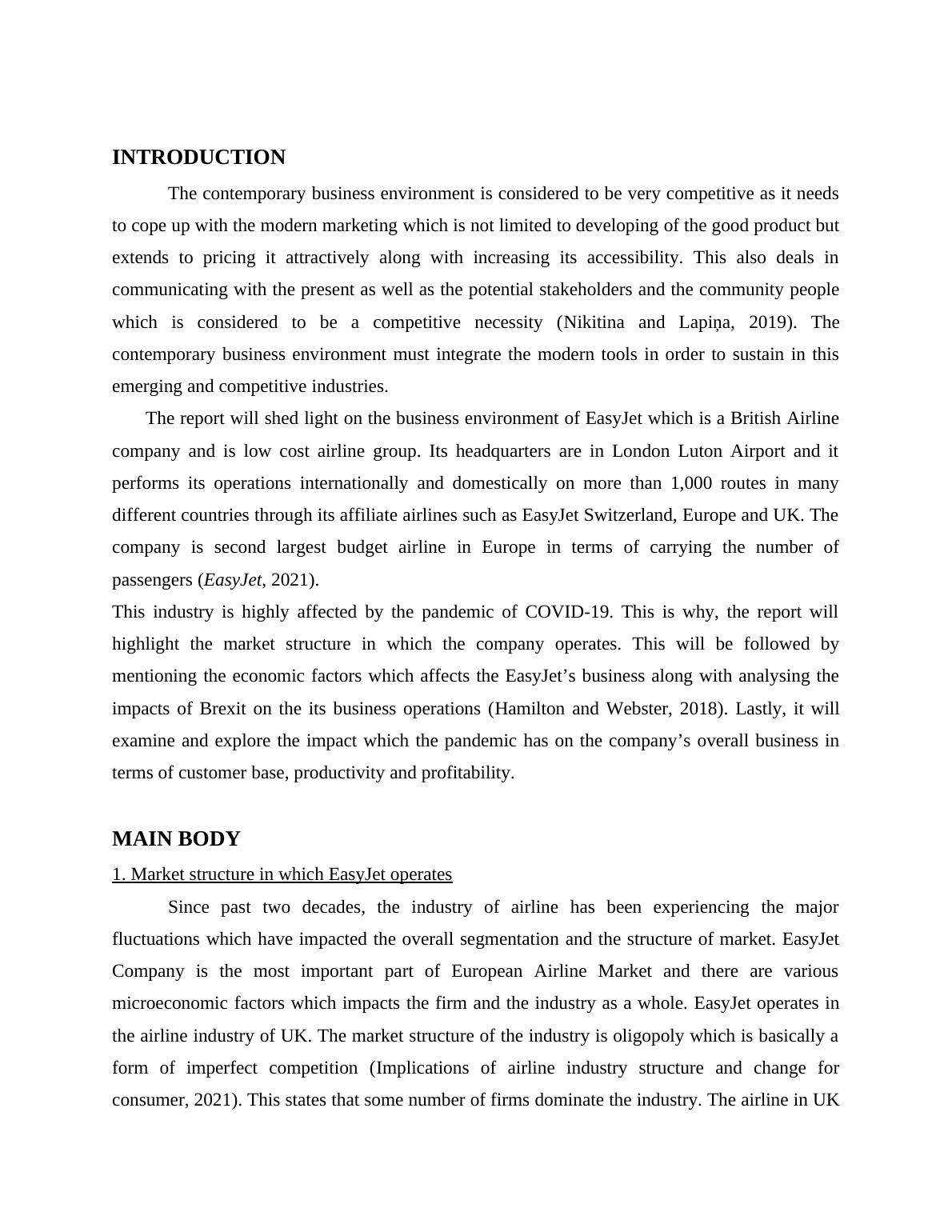 Contemporary Business Environment - Desklib