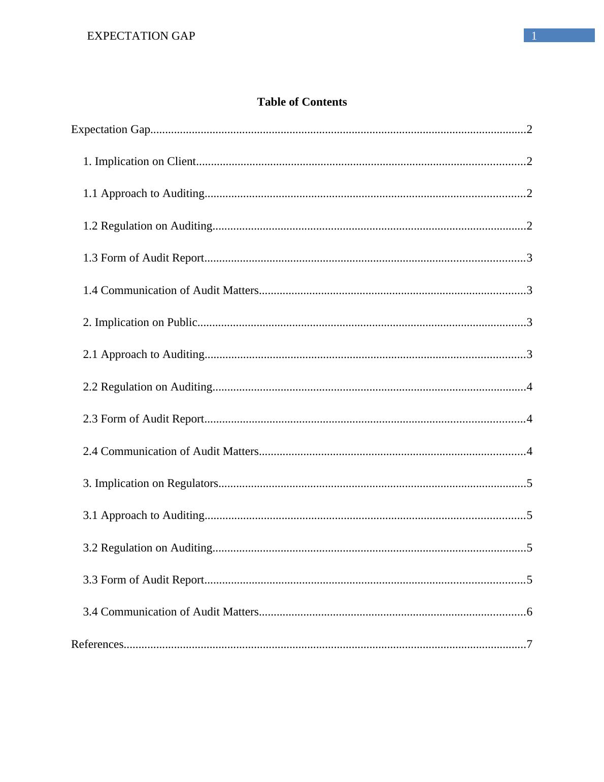 Implication of This Expectation Gap on Three Parties Which Are Client ...