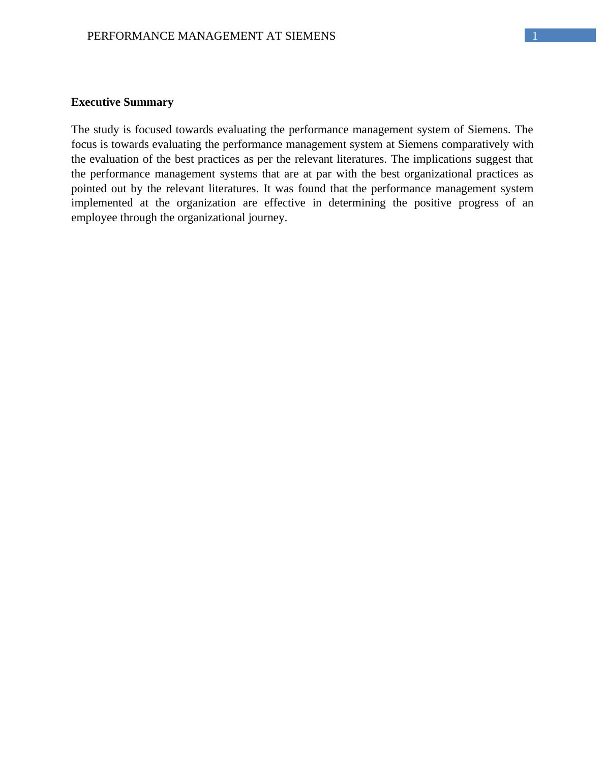 Case Study: Performance Management at Siemens HRM60018