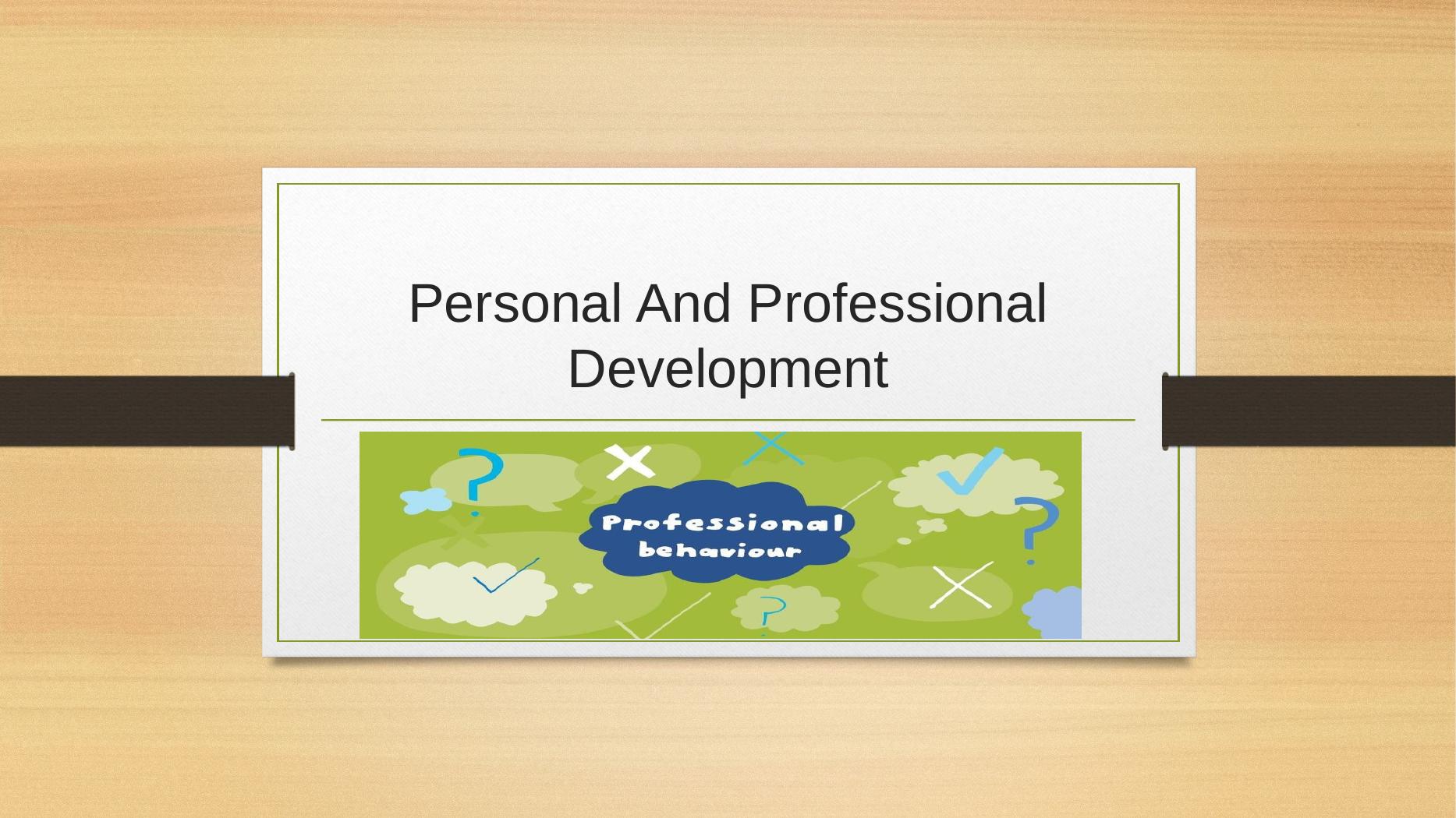 Personal & Professional Development plan
