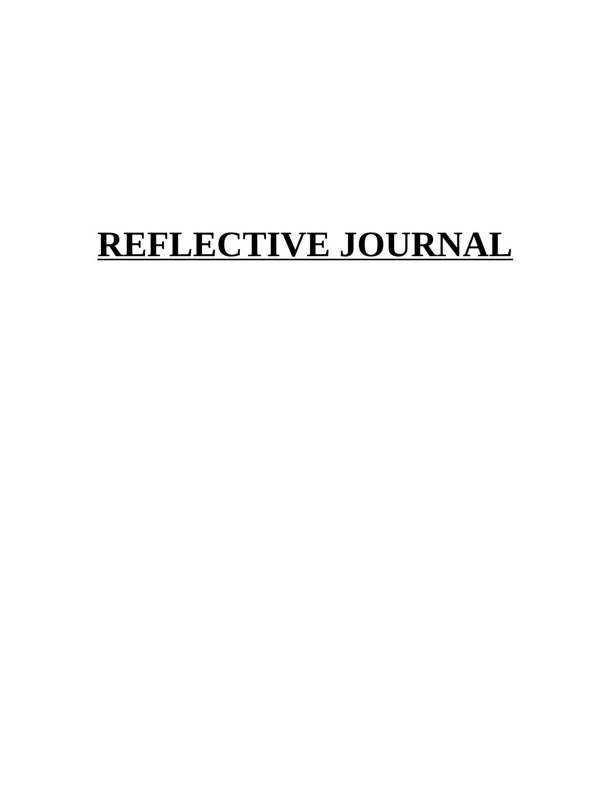 Reflective Journal on Presentation Experience