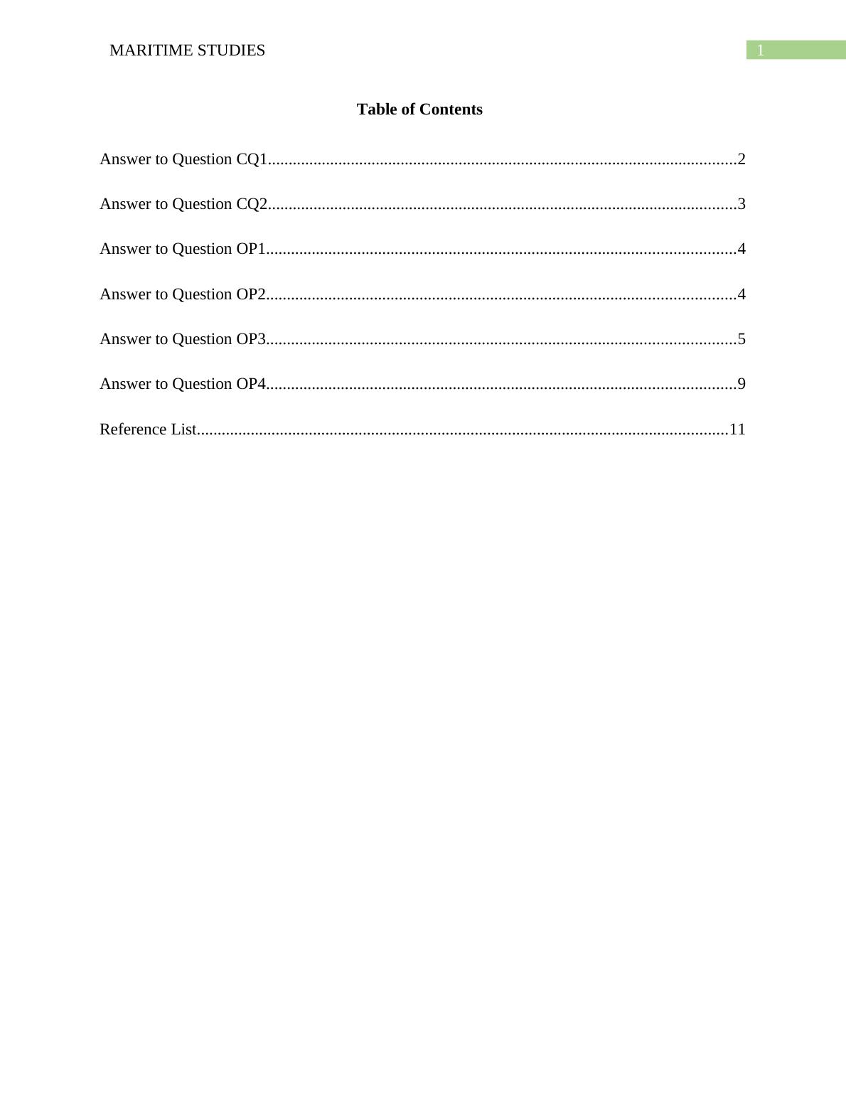 Maritime Studies Question Answer 2022