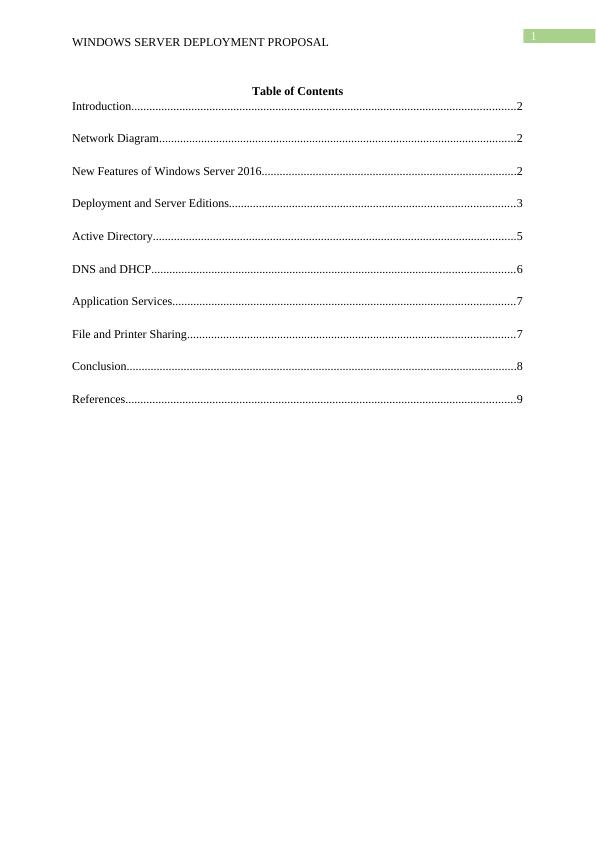 Windows Server Deployment: Network Infrastructure Design