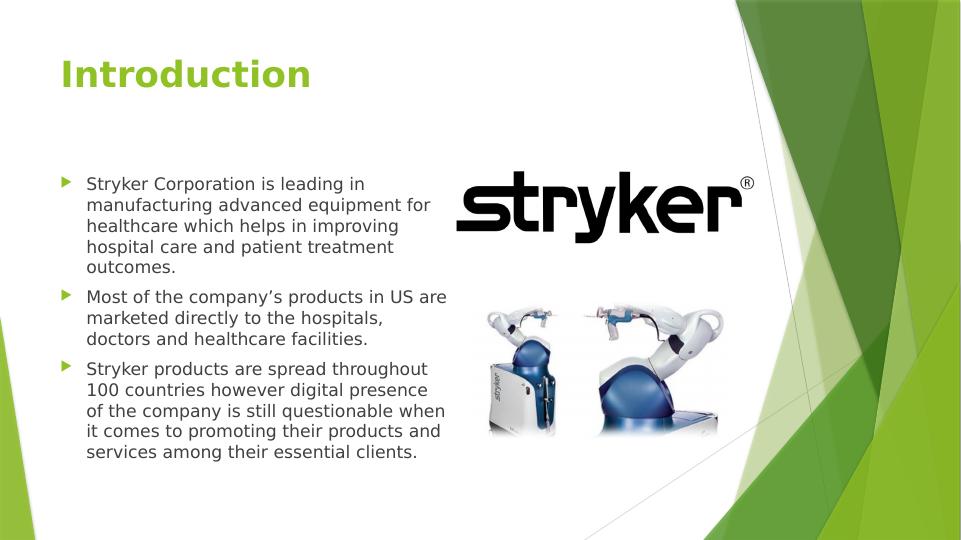 Stryker Corporation: Digital Marketing Communication Report