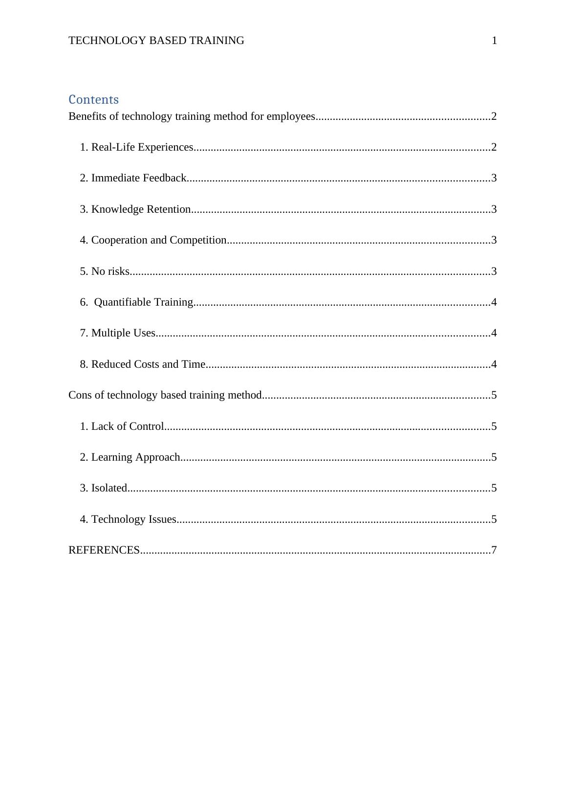 Benefits of technology training method for employees