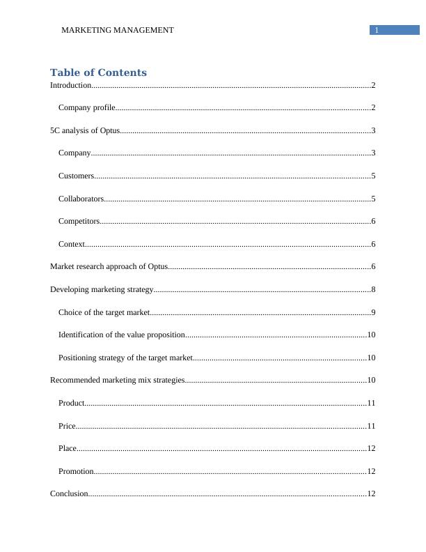 Marketing Management - Study Material and Assignments