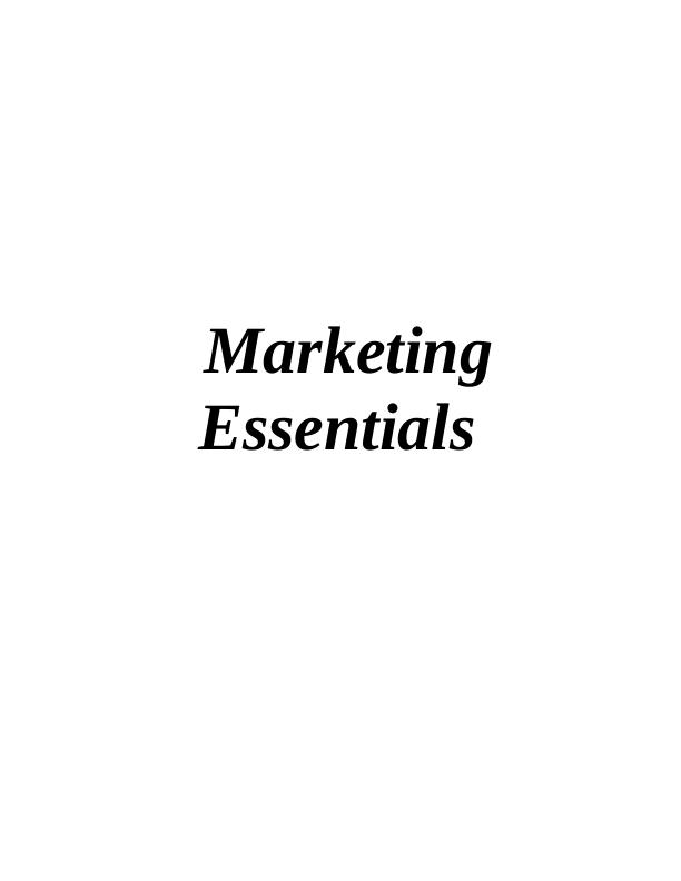 Marketing Essentials Assignment PDF : Beauty Giant