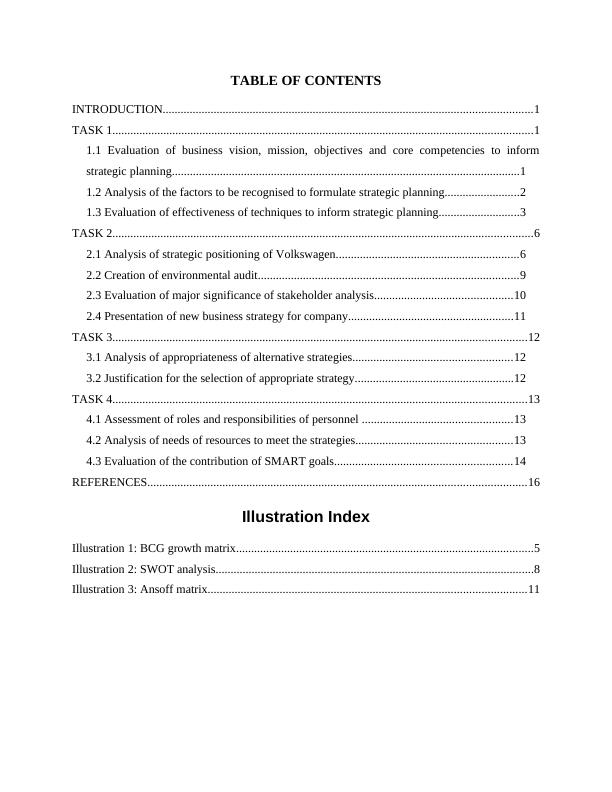 Business Strategy: Volkswagen Strategic Positioning Analysis